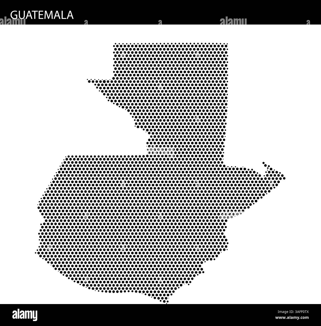 This graphic highlights the shape of Guatemala, depicted with a unique ...