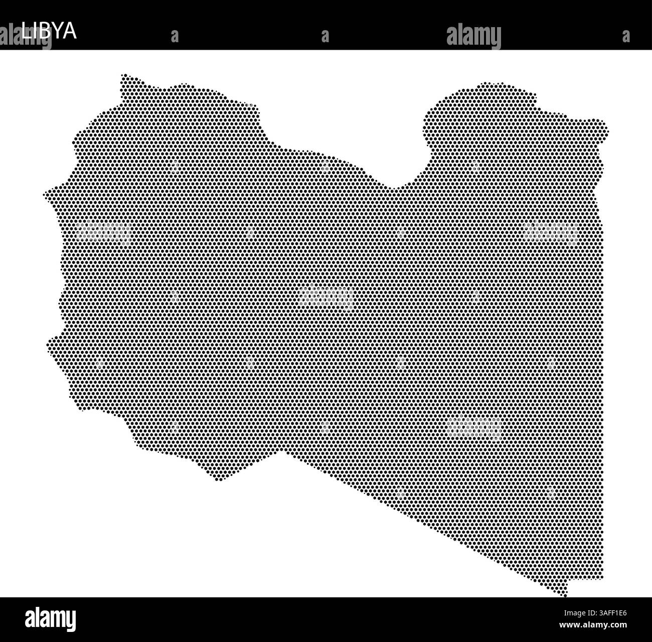 A detailed map outlining the geographical features of Libya ...