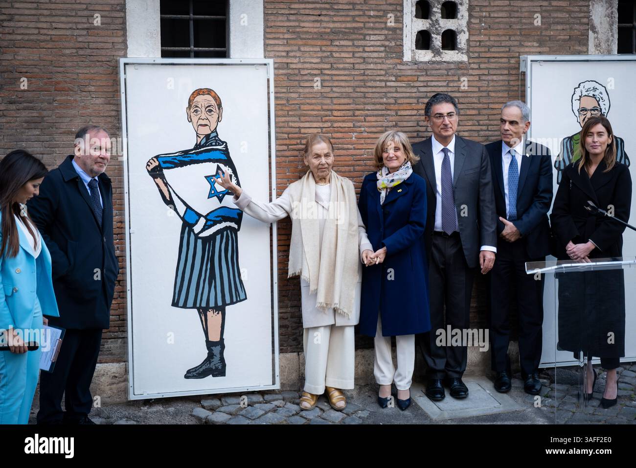 Rome, Rm, Italy. 7th Apr, 2025. The unveiling of the work ''The Star of ...