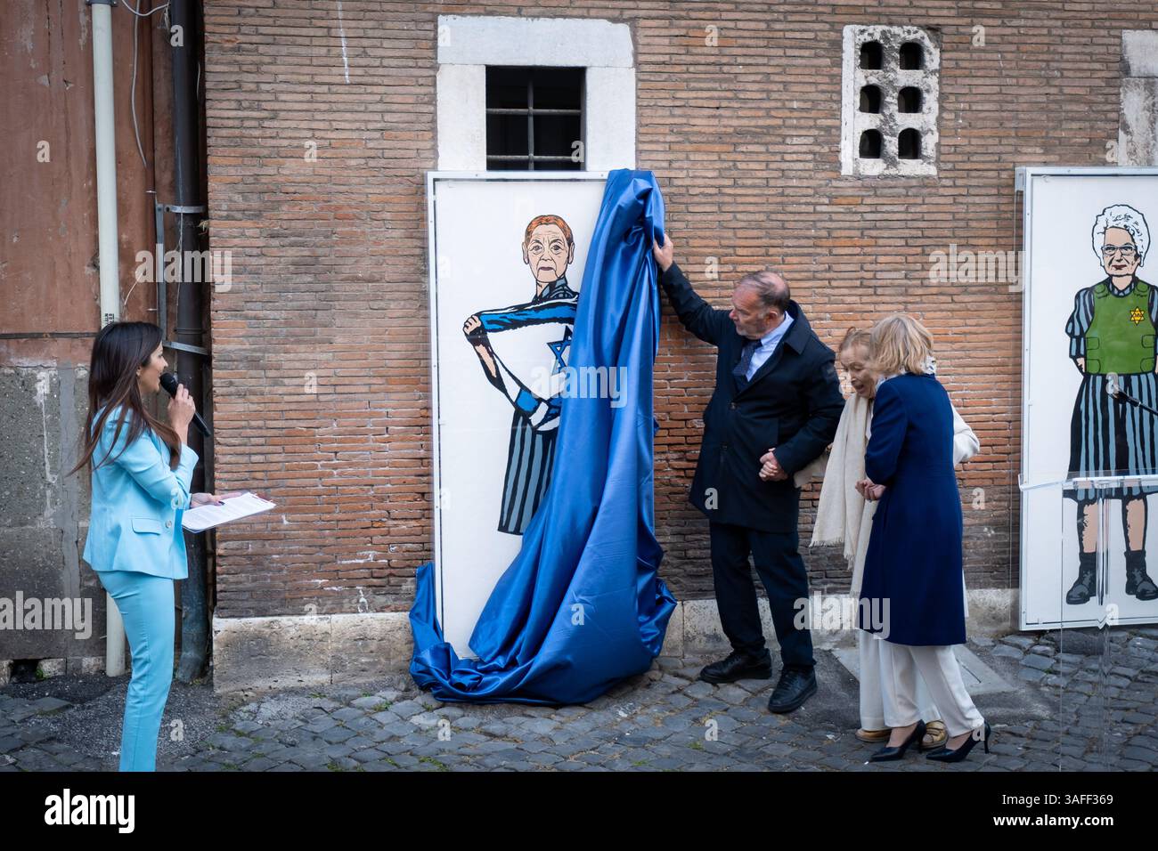 Rome, Rm, Italy. 7th Apr, 2025. The unveiling of the work ''The Star of ...