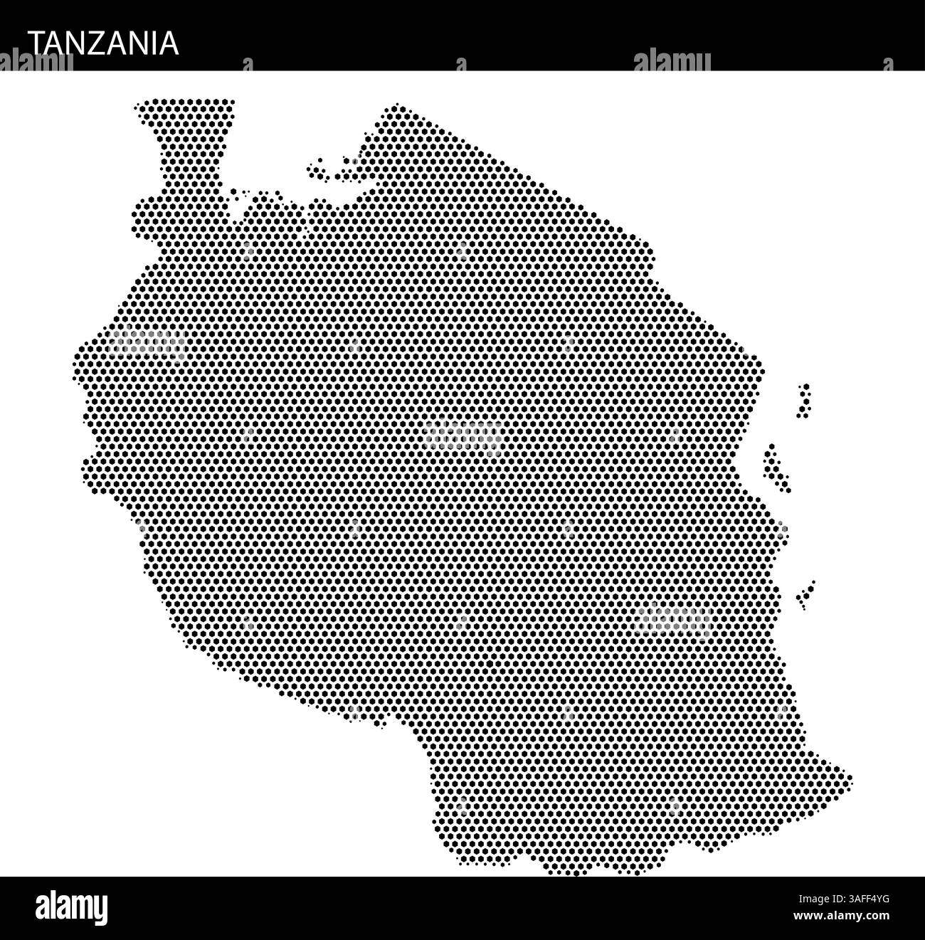 This artwork features a creative dot pattern representing the map of ...