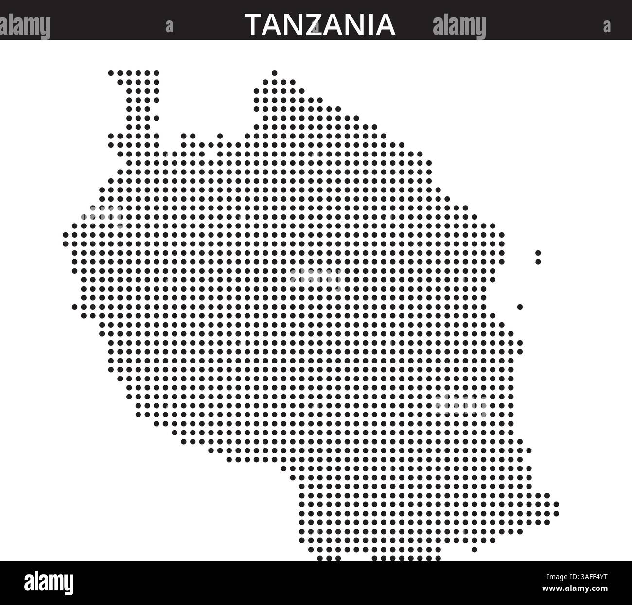 This artwork features a creative dot pattern representing the map of ...