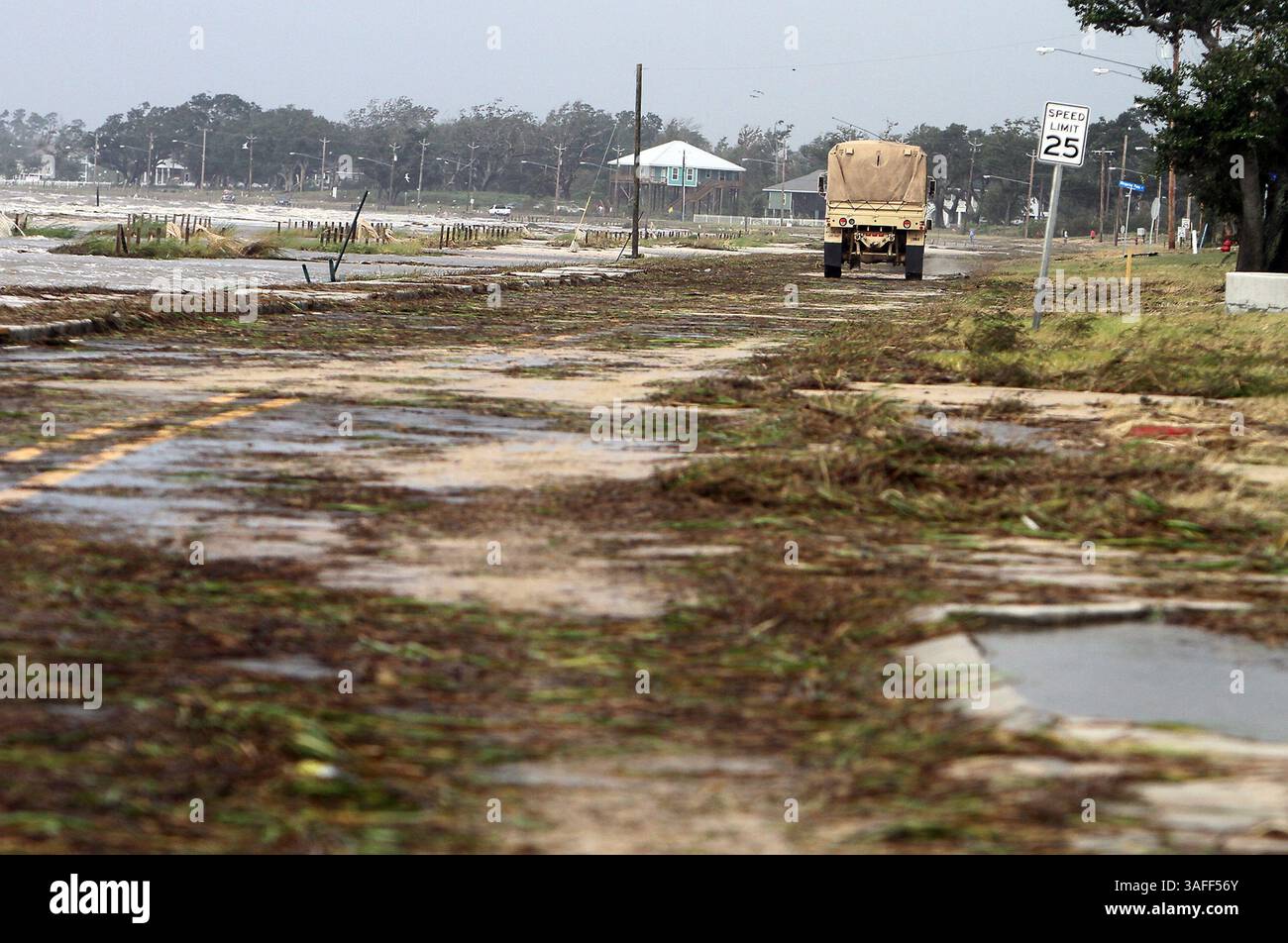 Aug. 30, 2012 - Waveland, MS, USA - Sand and debris litters North Beach ...