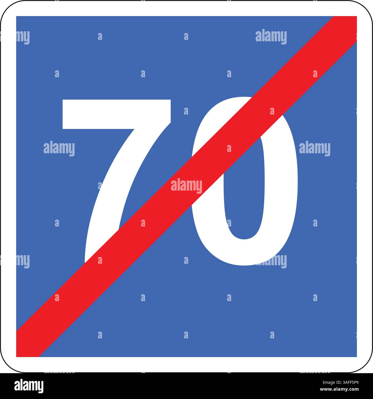 Road sign: End of recommended speed Stock Vector Image & Art - Alamy