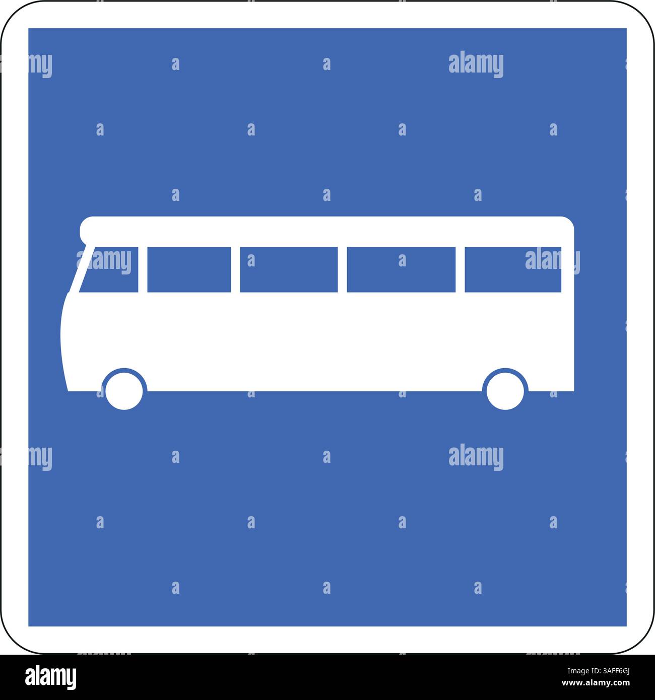 French road sign: Station for public transport Stock Vector Image & Art ...