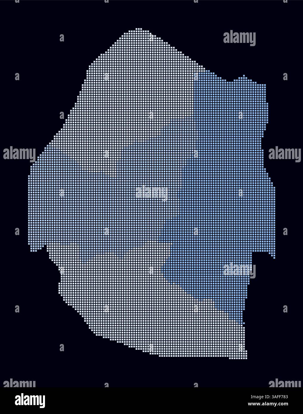 Eswatini dotted map. Digital style map of the country on dark ...