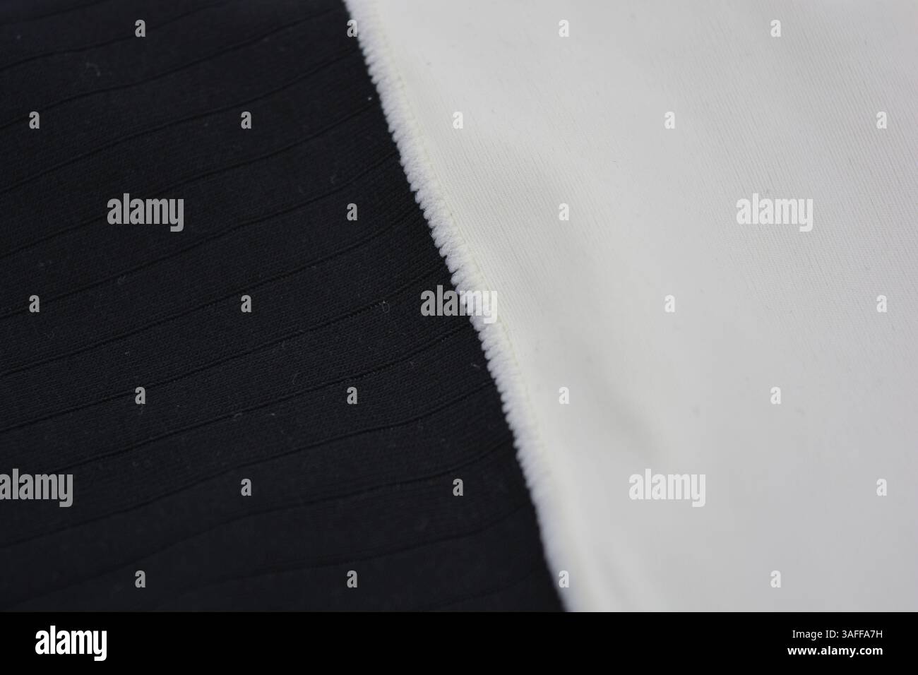 Materials, thin fabric made of cotton and synthetic material. Black ...