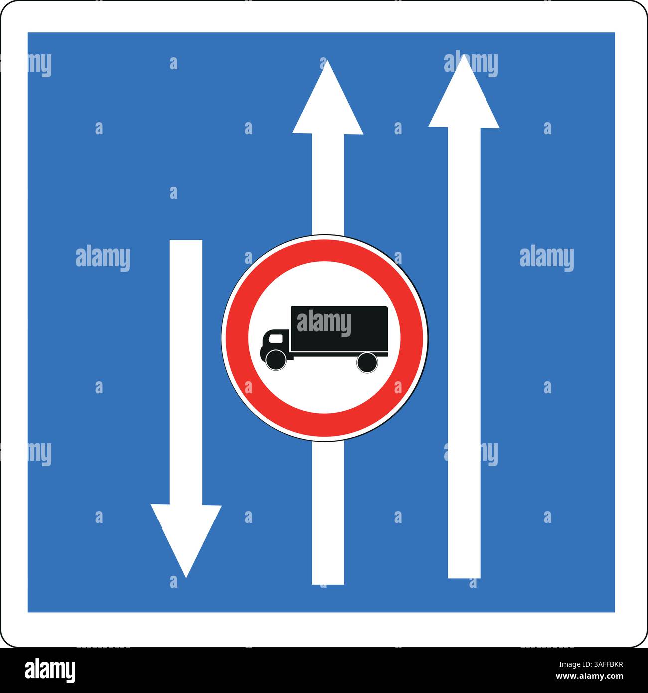 Road sign: Special traffic conditions in the central lane Stock Vector ...