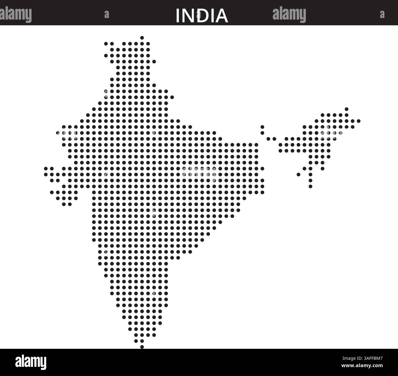 This visual features a dotted representation of India's geographical ...