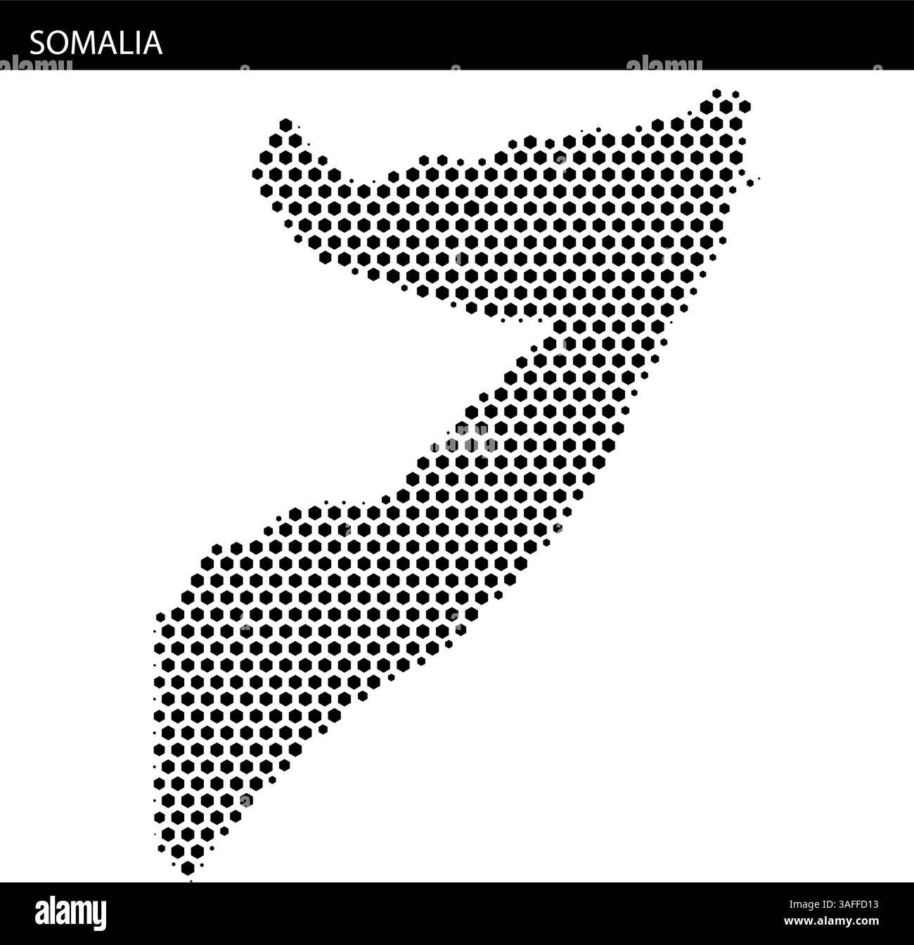 The map of Somalia features a dotted outline, highlighting its ...