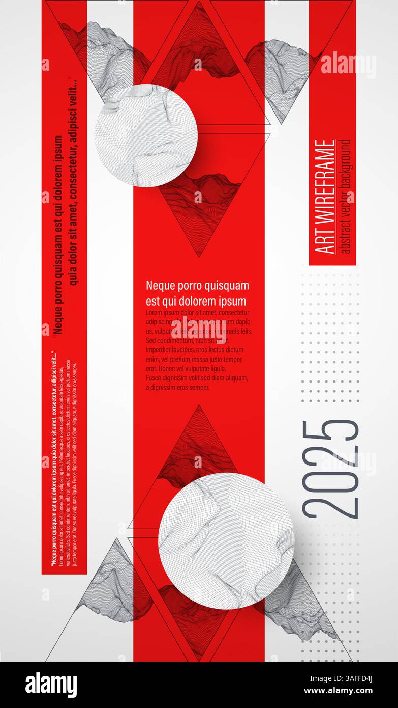 Wireframe design for posters. Page layout. ART background. Scientific ...