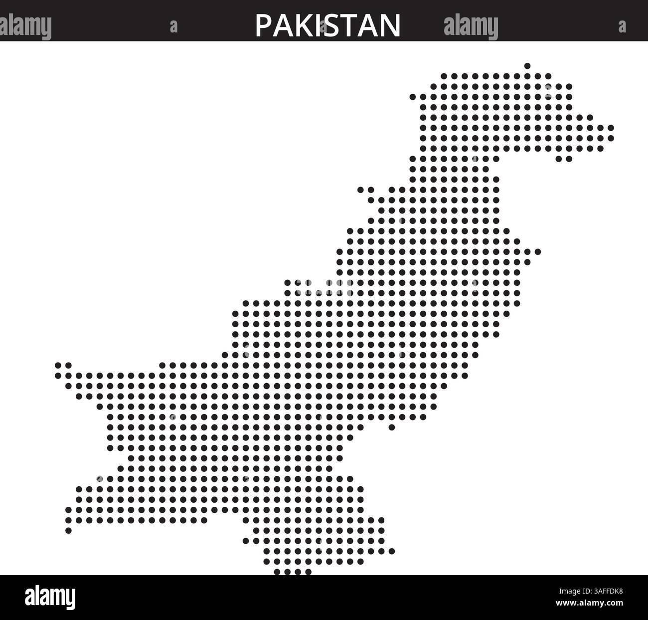 An abstract representation of Pakistan’s outline, emphasizing its ...