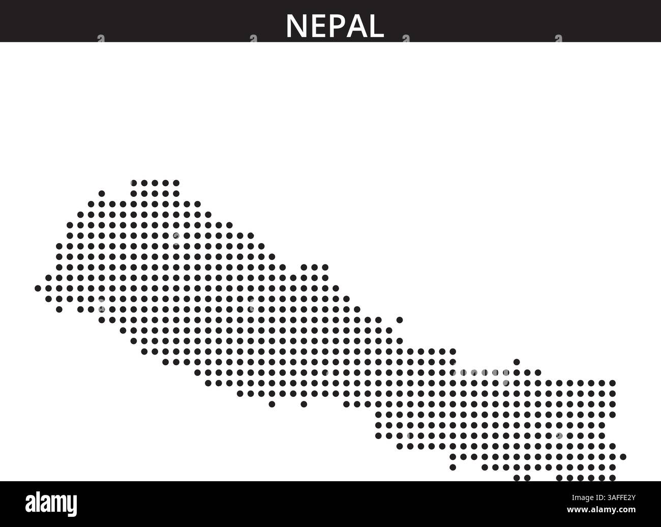 A map of Nepal illustrating the country’s outline and geographic ...