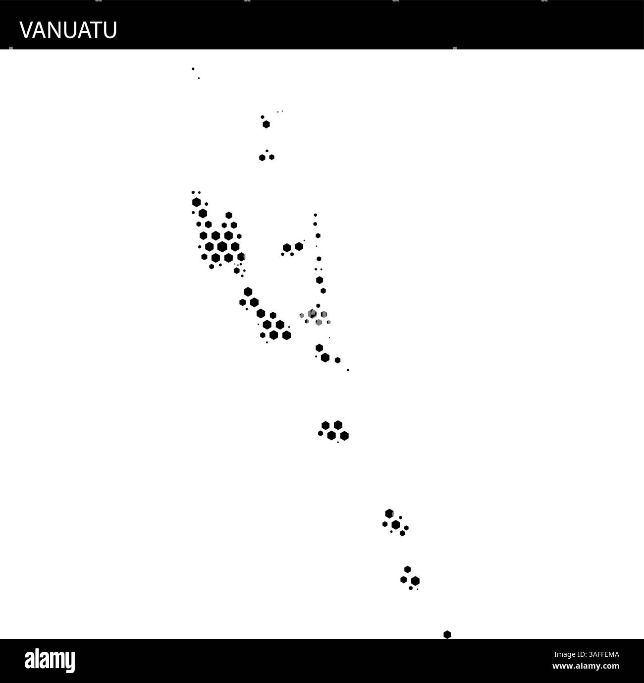 Map outline of Vanuatu highlights its islands and geographical features ...