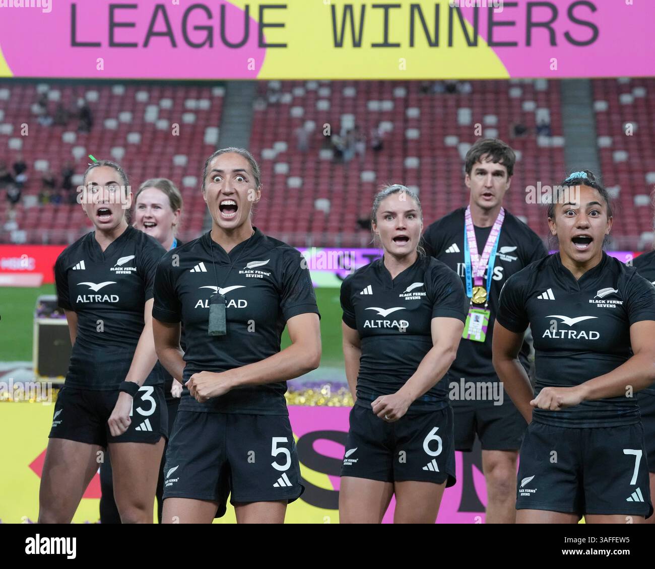 Singapore National Stadium, Singapore. 6th Apr, 2025. HSBC International Rugby Sevens Singapore ...