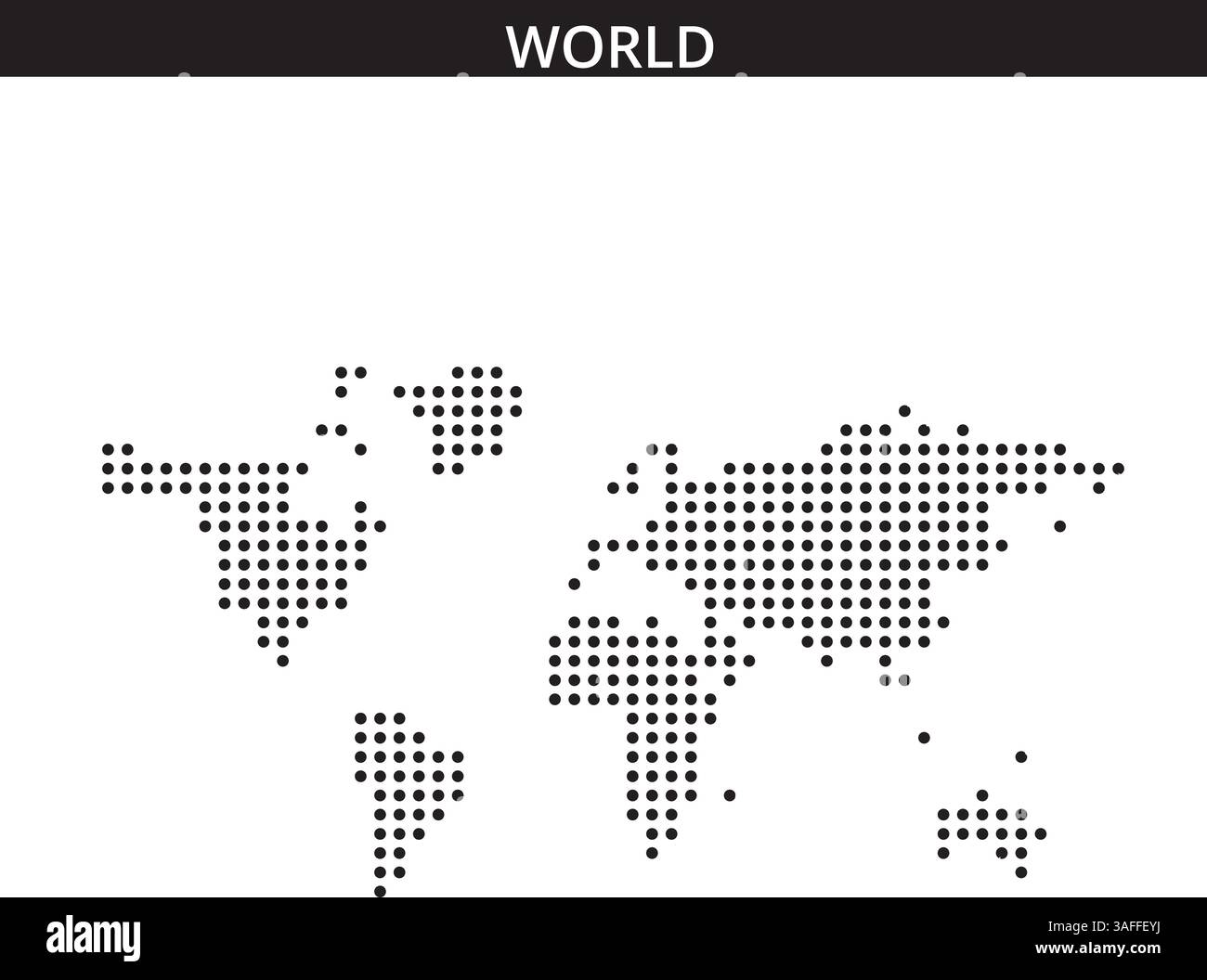 World map illustration with dotted pattern representing global ...
