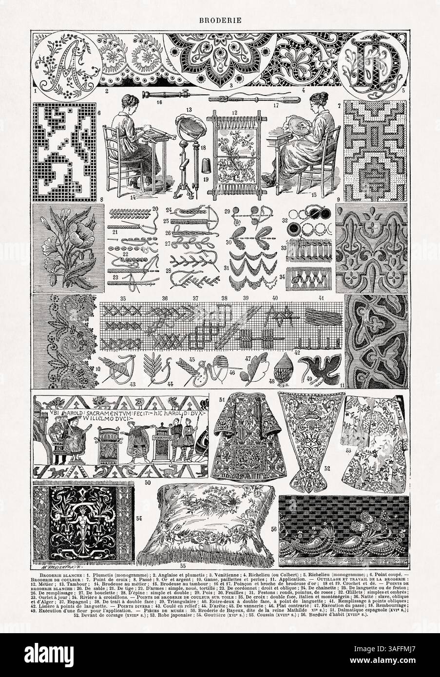Illustration about Embroidery by Jacques Maurice Dessertenne published ...