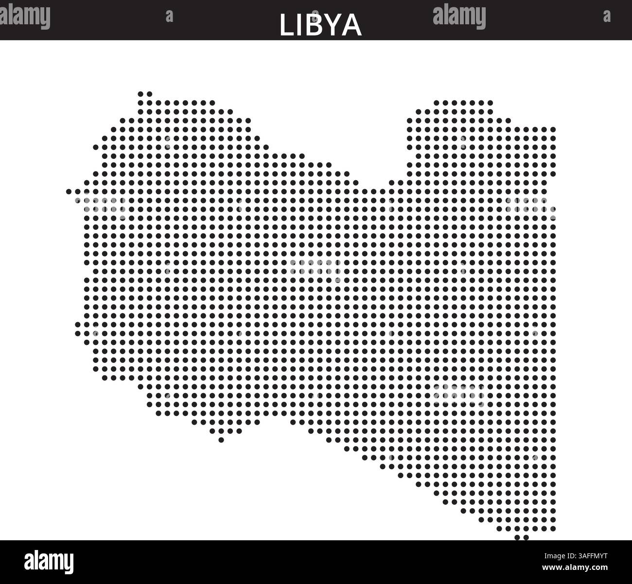 A detailed map outlining the geographical features of Libya ...
