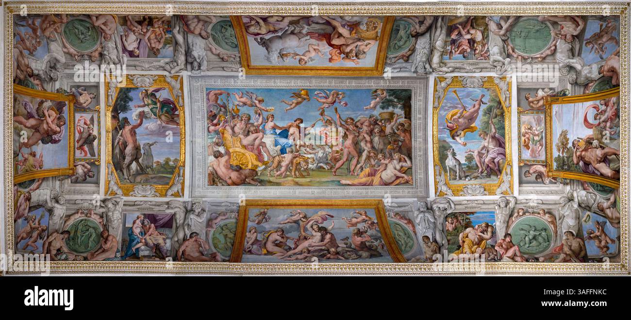 The Loves of the Gods on the vault of the Farnese Gallery - The Loves ...