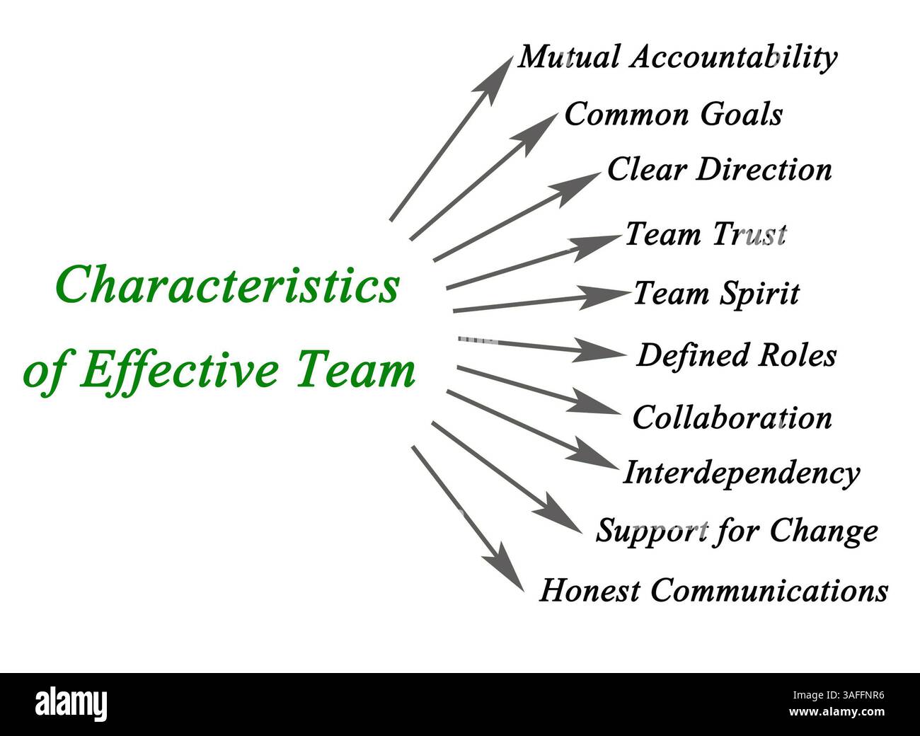 Ten Characteristics of Effective Team Stock Photo - Alamy