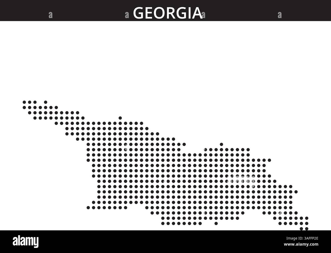 Artistic representation of Georgia's map using dots, showcasing the ...