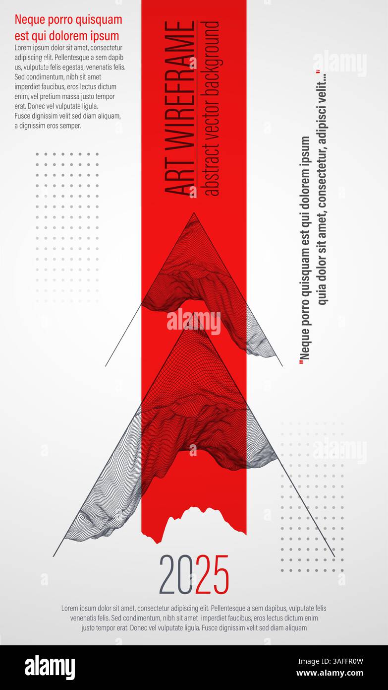 Wireframe design for posters. Page layout. ART background. Scientific ...