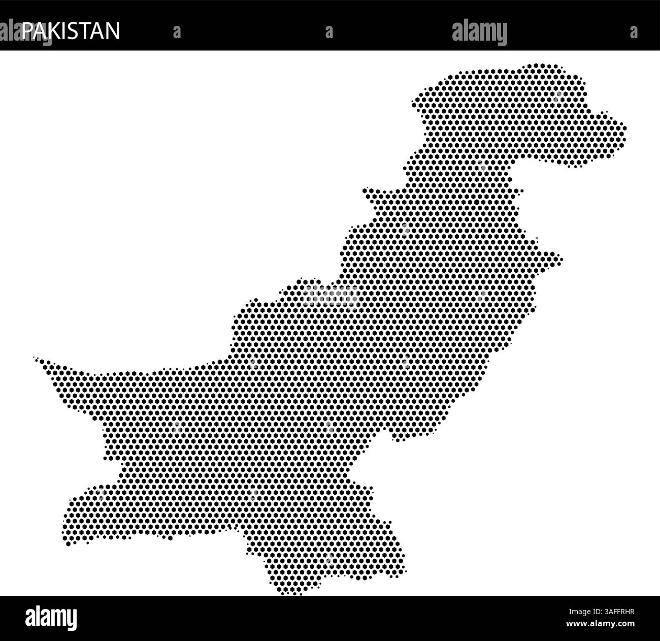 An abstract representation of Pakistan’s outline, emphasizing its ...