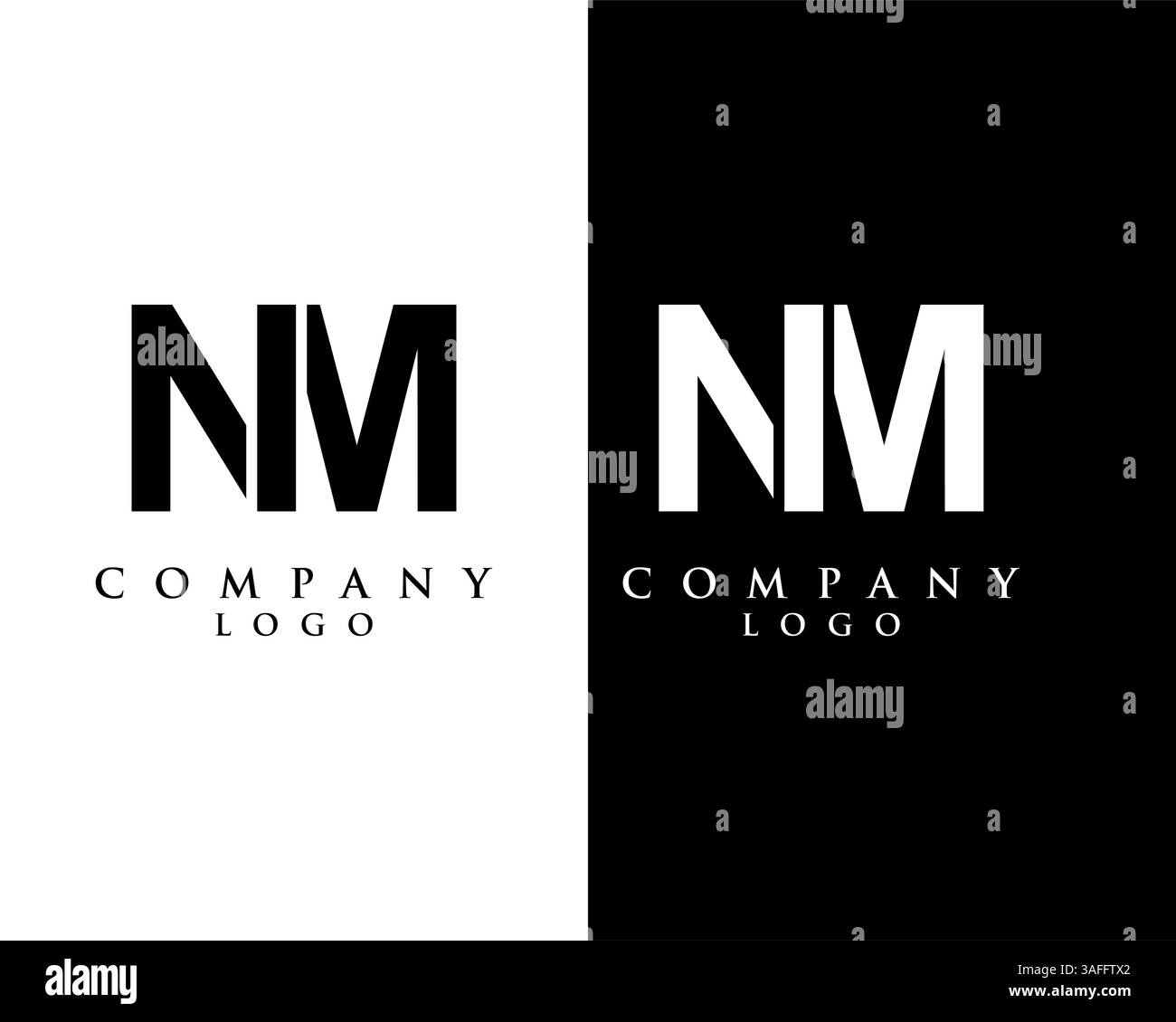 Mn logo design Black and White Stock Photos & Images - Alamy