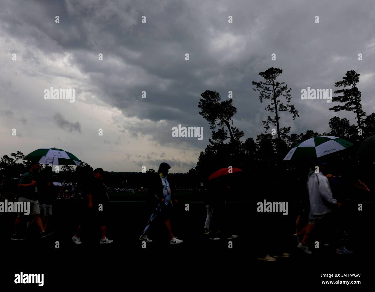 Augusta, United States. 07th Apr, 2025. Patrons exit the grounds after ...