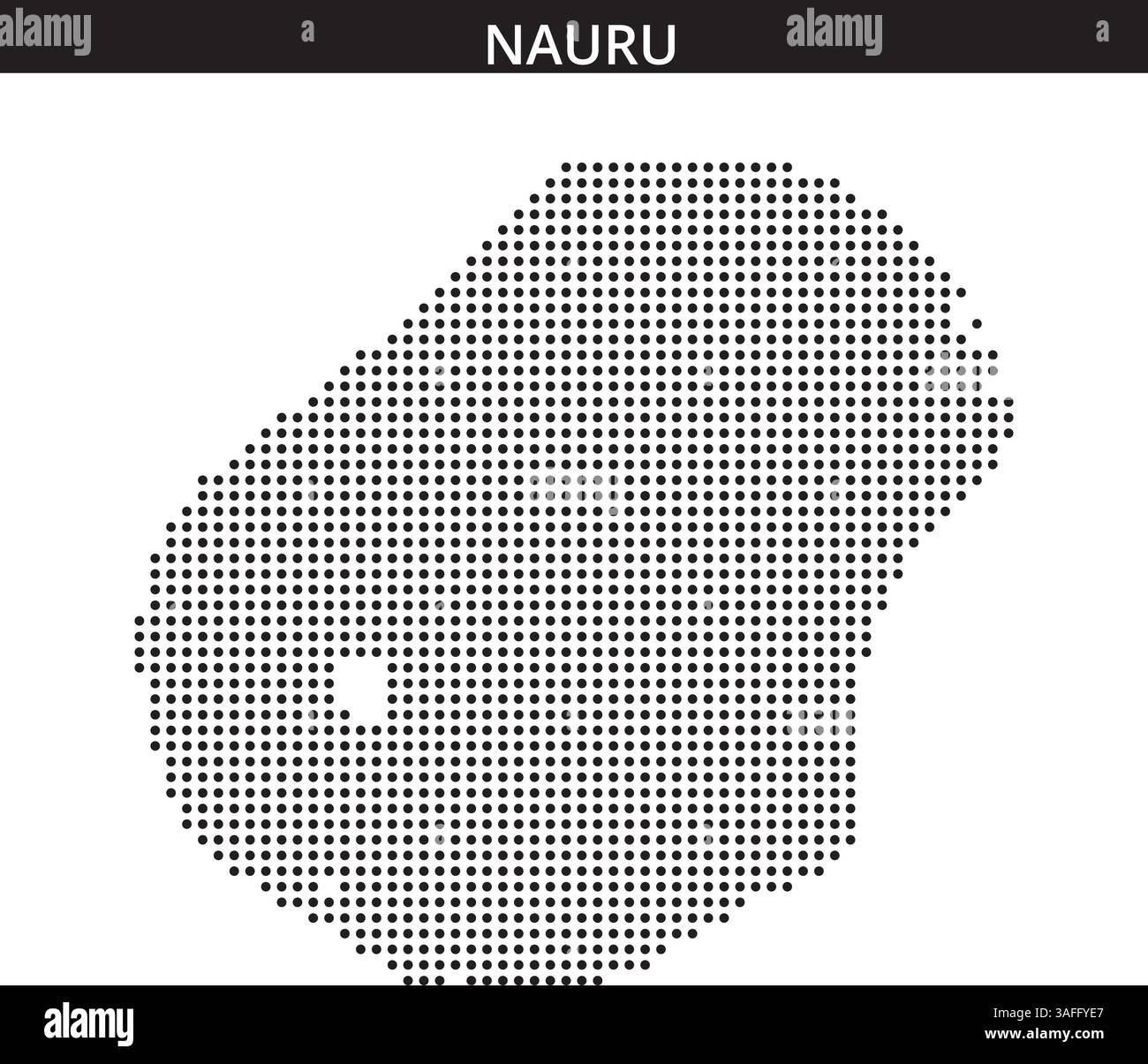 A pixelated representation of Nauru's outline is shown, featuring the ...