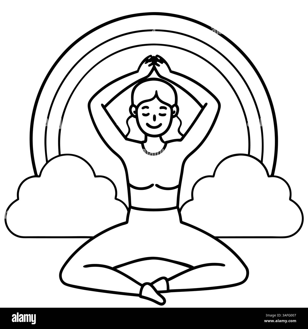 Printable yoga coloring pages hi-res stock photography and images - Alamy