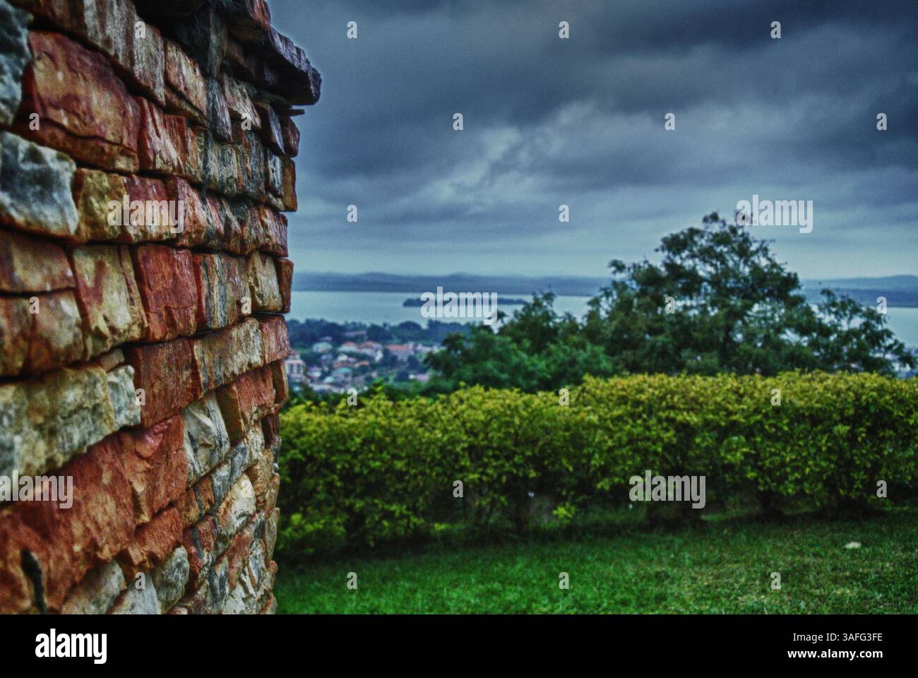 A view of Kampala from Cassia Hotel and Lake Victoria during travel to ...