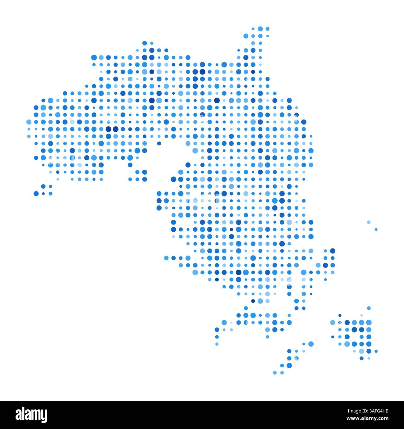 Bintan Island Dot Map. Digital Style Boundary Shape. Bintan Island ...