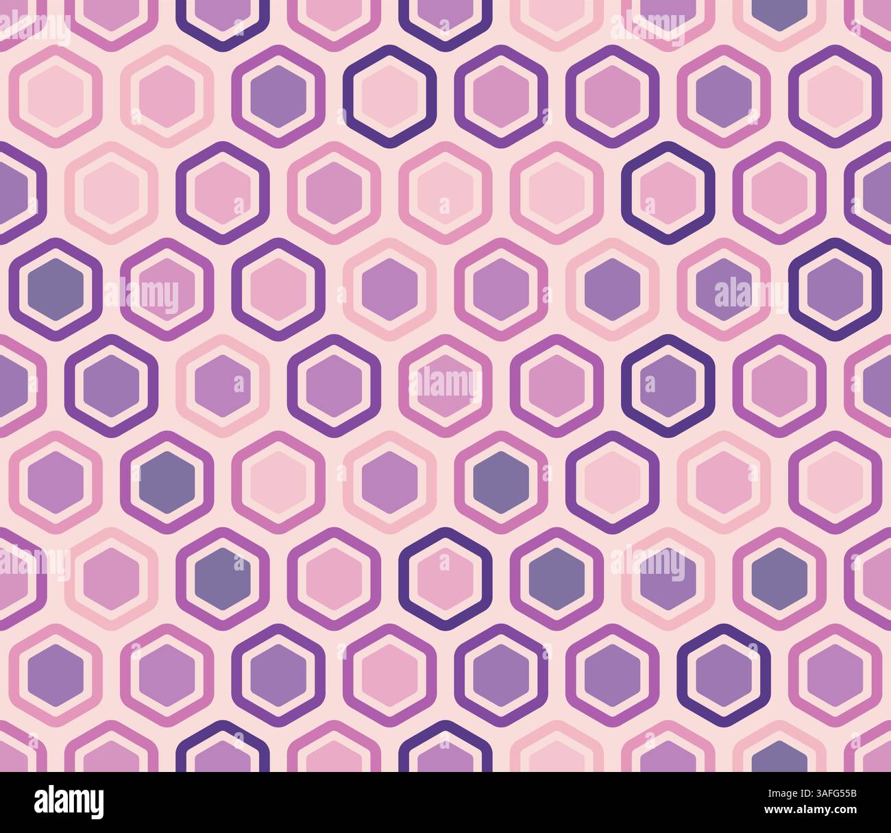 Seamless mosaic background. Bold rounded hexagon cells with padding and inner solid cells ...