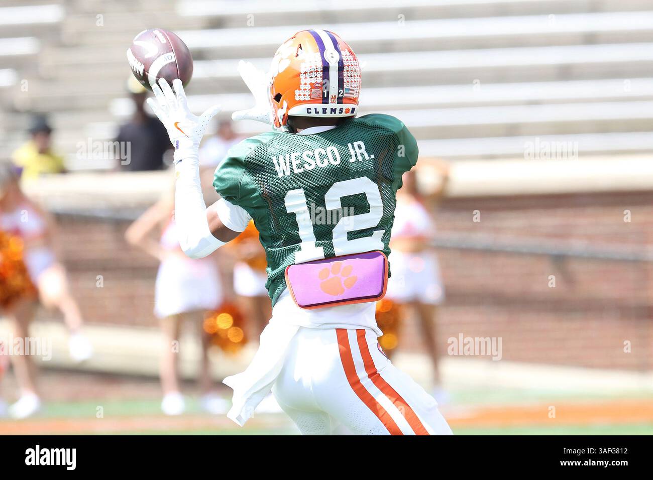 CLEMSON, SC - APRIL 05: Clemson Tigers wide receiver Bryant Wesco Jr ...