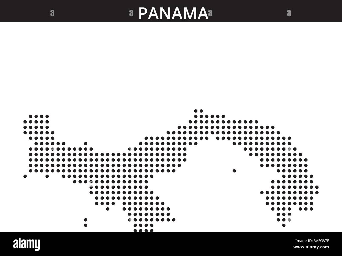 This graphic features a dotted representation of Panama's map ...