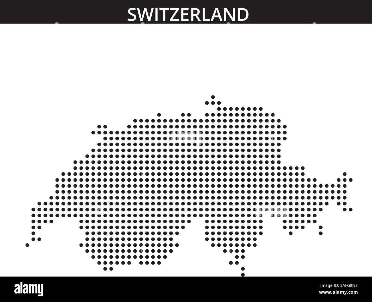 A dotted representation of Switzerland displays the country's ...
