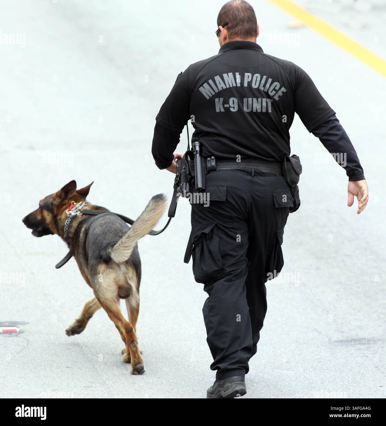 April 27, 2012 - Coral Gables, FL, USA - A perimeter is established by ...