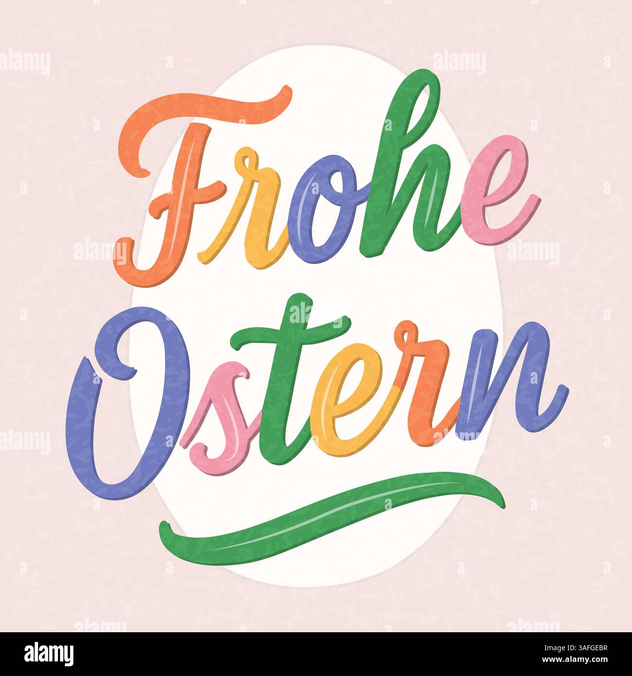Frohe Ostern lettering, German for Happy Easter, modern brush ink ...
