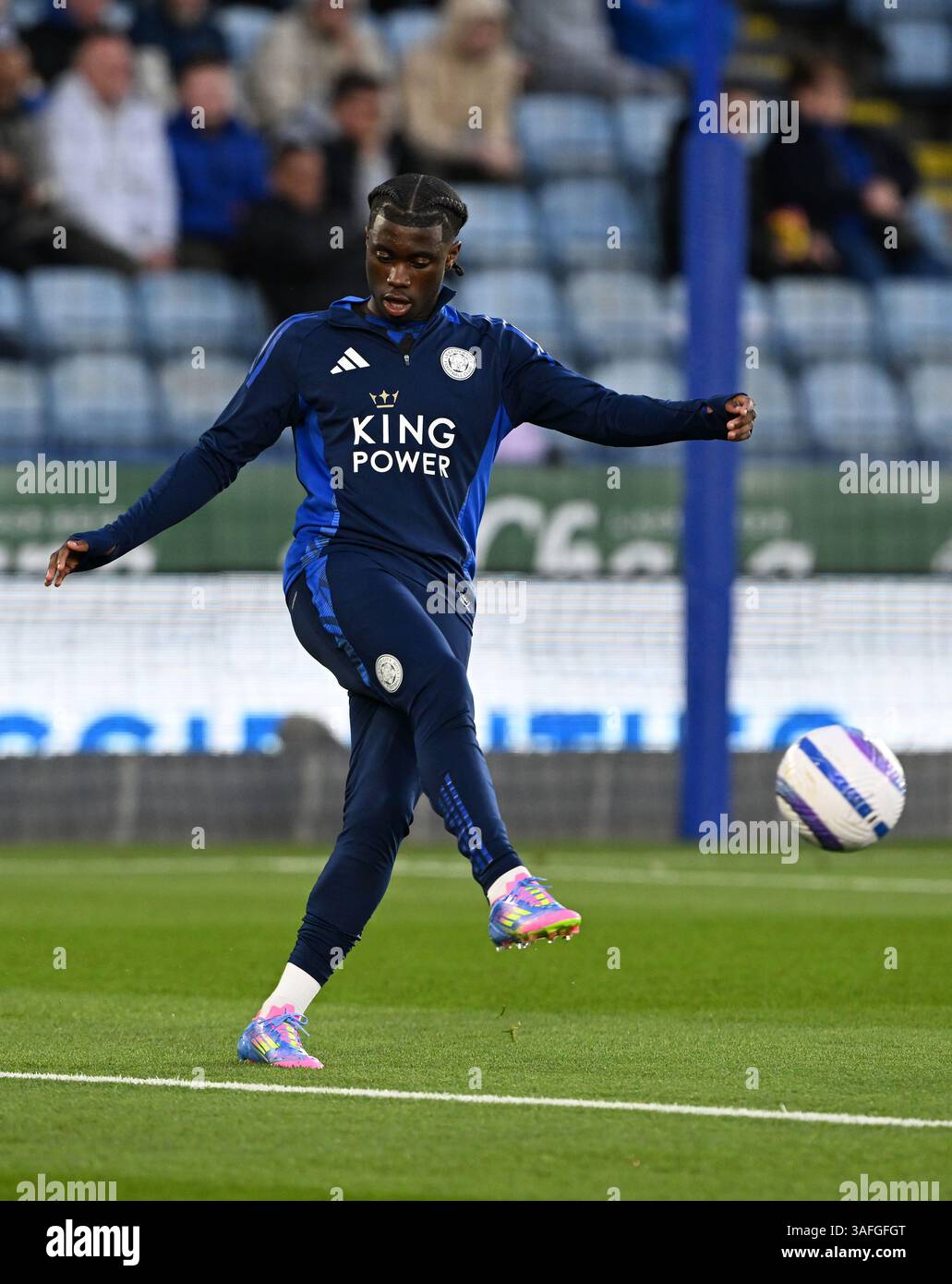 Leicester, UK. 7th Apr, 2025. Jeremy Monga of Leicester City during the ...