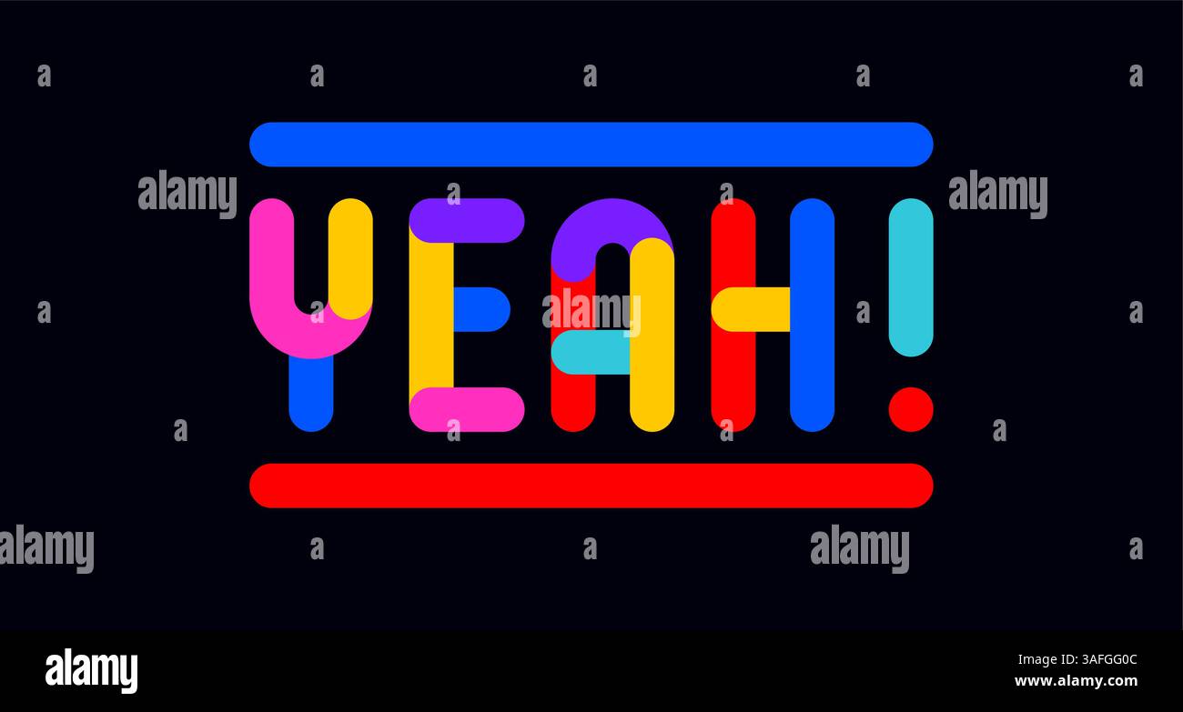 Yeah. Funny phrase, text, message Yeah Stock Vector Image & Art - Alamy