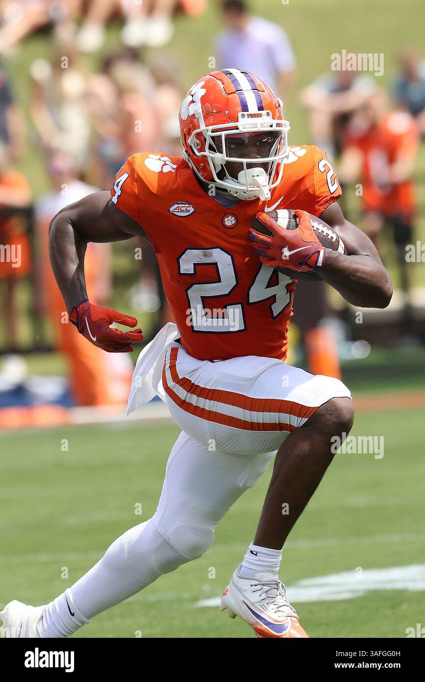 CLEMSON, SC - APRIL 05: Clemson Tigers running back David Eziomume (24 ...