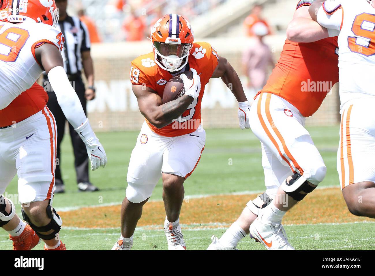 CLEMSON, SC - APRIL 05: Clemson Tigers running back Keith Adams Jr. (19 ...