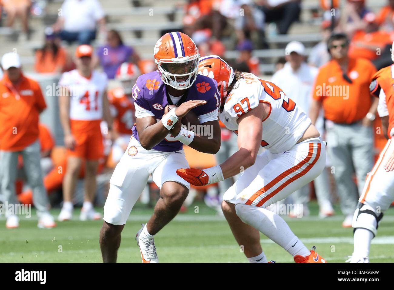 CLEMSON, SC - APRIL 05: Clemson Tigers quarterback Chris Denson (15 ...