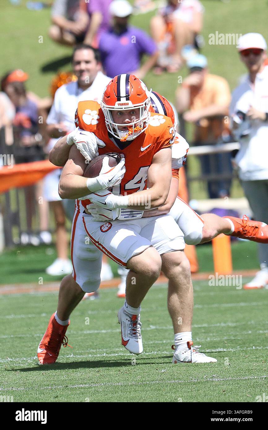 CLEMSON, SC - APRIL 05: Clemson Tigers running back Max Wilson (34 ...