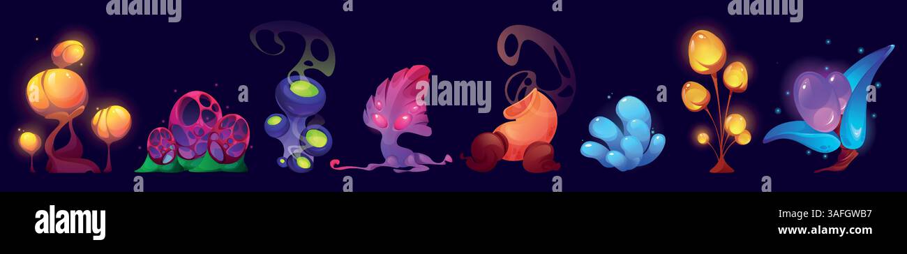 Magic forest alien flowers hi-res stock photography and images - Alamy