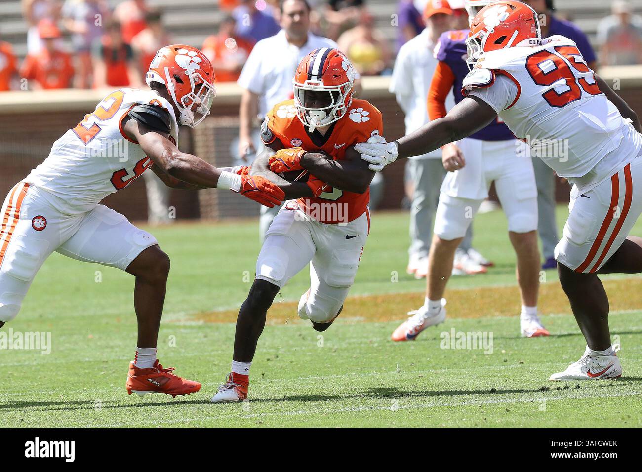 CLEMSON, SC - APRIL 05: Clemson Tigers running back Gideon Davidson (9 ...