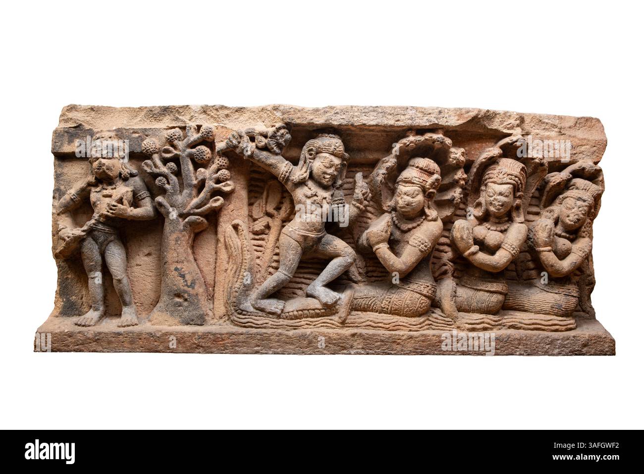 Krishna dancing over the subdued Kāliya and his wives asking Krishna ...