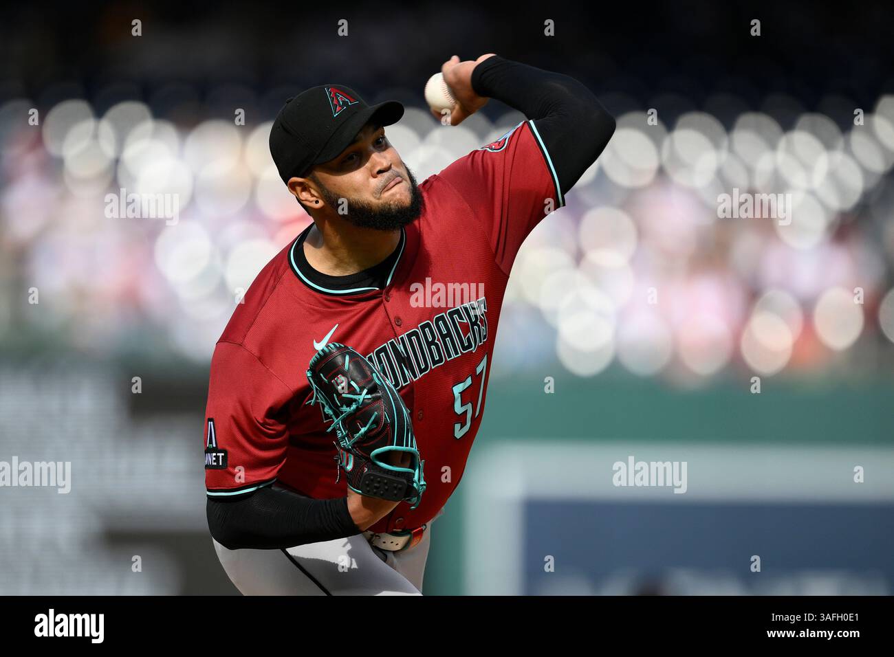 Arizona Diamondbacks starting pitcher Eduardo Rodriguez (57) in action ...