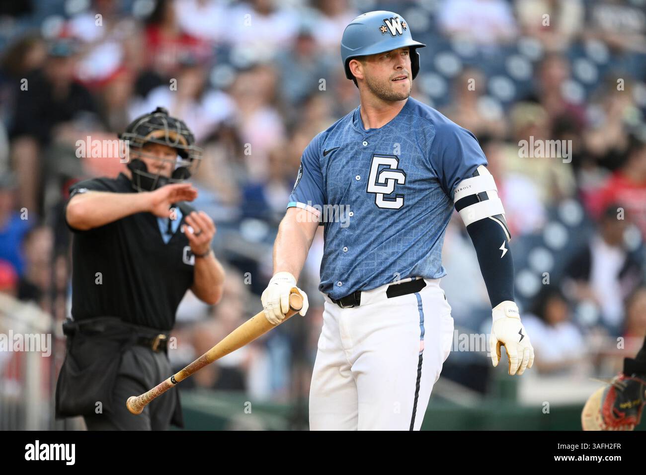 Washington Nationals' Riley Adams in action during a baseball game ...